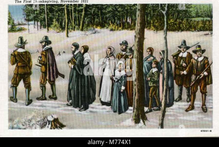 The First Thanksgiving, November 1621 Stock Photo - Alamy