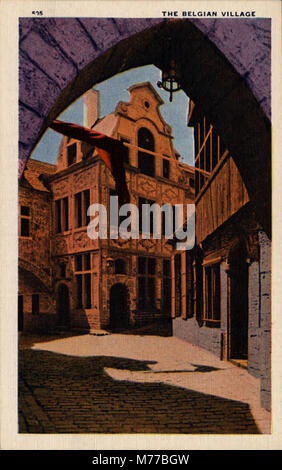 This photograph depicts a Belgian village, offering a glimpse into the ...