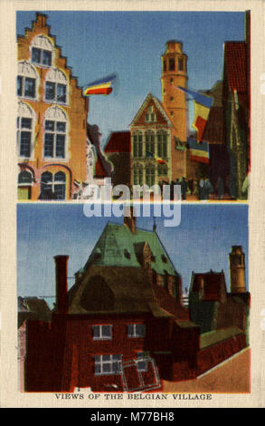 A photograph of a Belgian village, capturing the rural architecture and ...