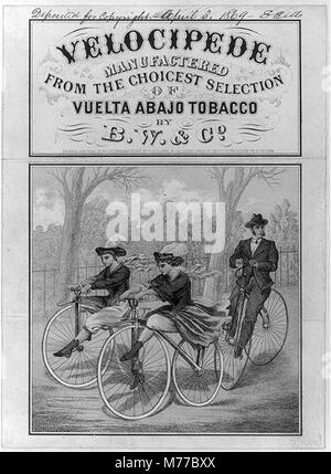 The Velocipede, a type of early bicycle, was manufactured by White ...