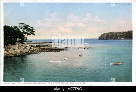 White Head Cushing's Island from Peak's Island Stock Photo - Alamy
