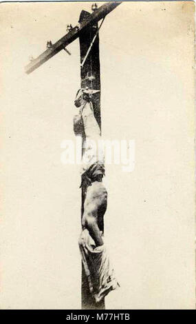 This historical photograph depicts the tragic execution of Polish ...