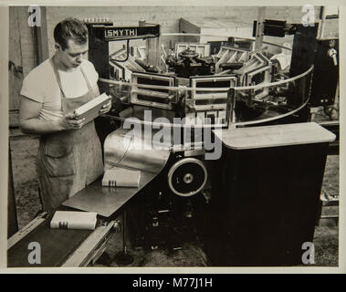 A photo showcasing the book manufacturing process using sheet-fed ...