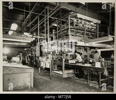 An image of book manufacturing using the letterpress method ...