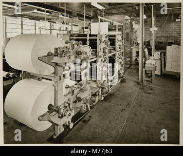 This image shows the process of book manufacturing using an offset ...