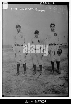 Bun Troy, Donie Bush, Will Fred House, Detroit AL (baseball Stock Photo ...