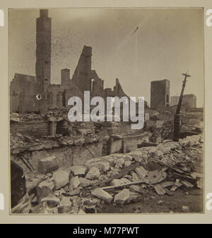 This photograph depicts the aftermath of the 1871 Great Chicago Fire ...