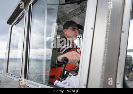 Ranger Sefton on Yellowstone Lake Stock Photo - Alamy