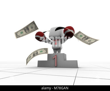 Victor on the podium, return on investment Stock Photo - Alamy