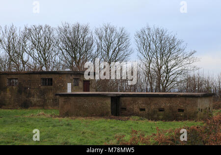 Concrete buildings at the site of the abandoned WWII radar station at ...