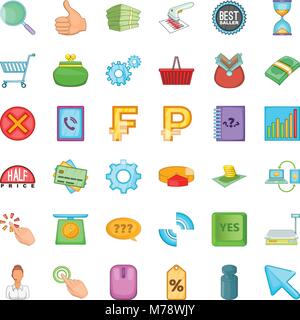 Cash equivalent icons set, cartoon style Stock Vector Image & Art - Alamy