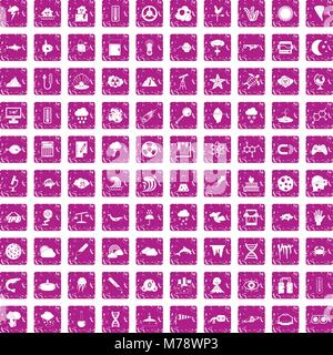 100 research icons set grunge red Stock Vector Image & Art - Alamy