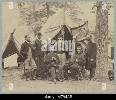 This historical image depicts tents at a military training facility ...