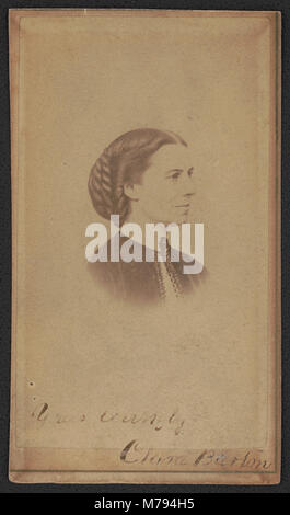 Clara Barton Civil War nurse and founder of the American Red Cross ...