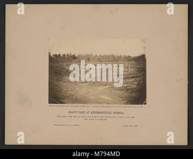 A photograph of the infamous Andersonville prison camp in Georgia ...