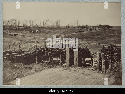 Photograph of Confederate fortifications at the Manassas battlefield in ...