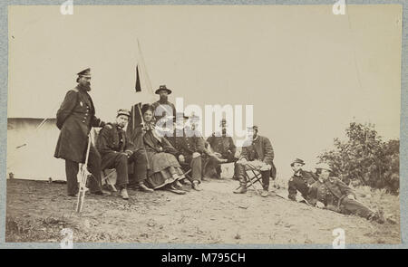 Kate Chase Sprague with Gen. J. J. Abercrombie and staff Stock Photo ...