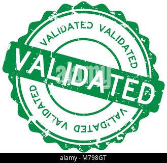 validated stamp. validated sign. round grunge label Stock Vector Image ...