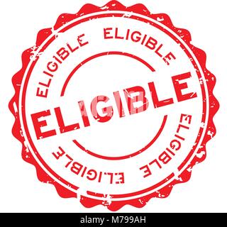 eligible sign. round isolated sticker. ribbon tag Stock Vector Image ...