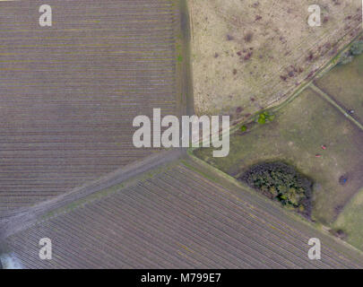 An aerial view of the Kent village of Eccles and surrounding ...