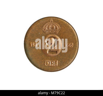Vintage 5 Ore coin made by Denmark 1963 Stock Photo - Alamy