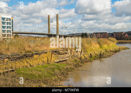 Old bridge over the River Usk at Llangynidr, Powys, Wales UK Stock ...