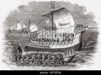 15th century war ship Stock Photo - Alamy