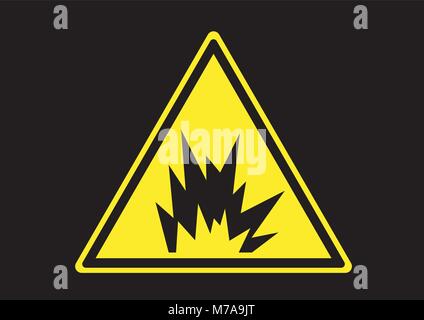 Warning Sign Arc Flash Symbol on white background Stock Vector Image ...