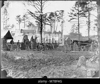 A photograph depicting the camp of the 3rd Pennsylvania Cavalry near ...