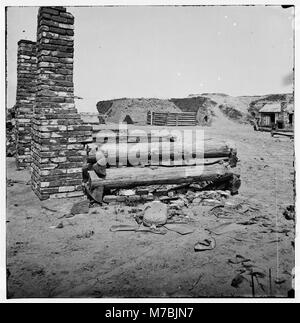 An interior view of Fort Johnson, located on Morris Island near ...
