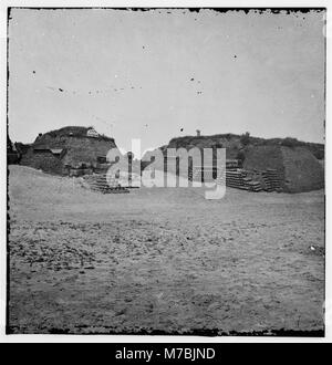 An interior view of Fort Putnam on Morris Island, South Carolina ...