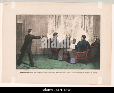 A historical scene depicting the mourning of President Abraham Lincoln ...