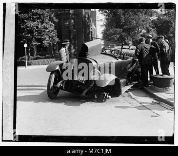 An image documenting the aftermath of an auto accident, showing the ...