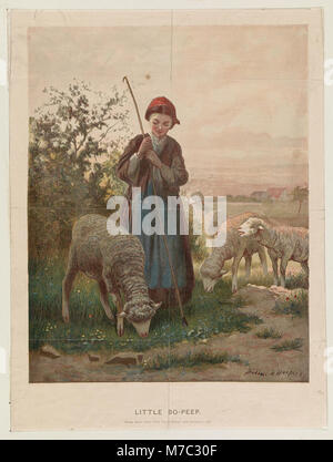 A historical image of the character Bo Peep, a traditional figure in ...