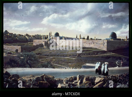 Mount of Olives, Bethphage and Bethany Jerusalem from the Jericho Road ...