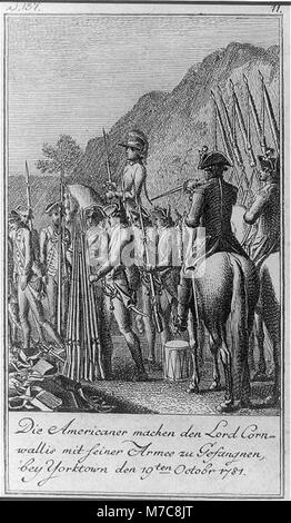 A depiction of the Surrender of Cornwallis, marking a pivotal moment in ...