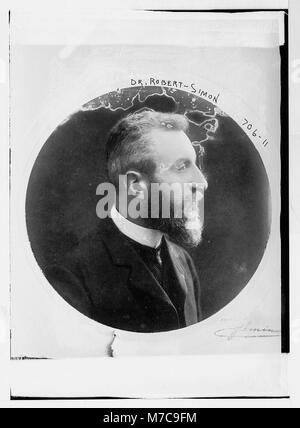Dr. Robert Simon, profile in round frame portr Stock Photo - Alamy