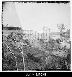 Drewry's Bluff, Virginia. Exterior of Confederate Fort Darling. (Masked ...