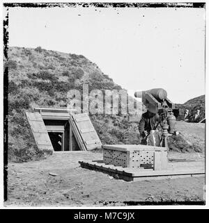 A historical view of the interior of Fort Darling at Drewry's Bluff ...