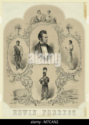 A portrait of Edwin Forrest, a prominent 19th-century American actor ...