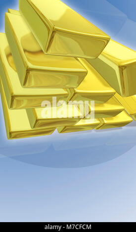 High angle view of gold bars Stock Photo - Alamy