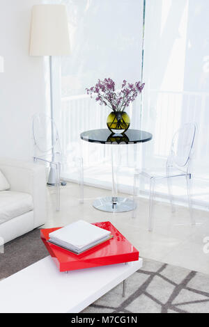 High angle view of interiors of a living room Stock Photo - Alamy