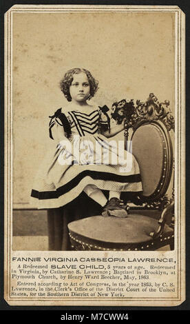 A portrait of Fannie Virginia Casseopia Lawrence, photographed by ...