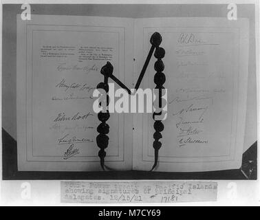 A historical photograph of the Four-Power Treaty on Pacific Islands ...