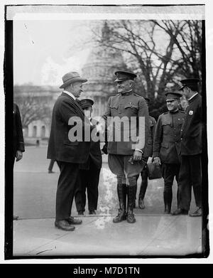 General John Pershing stands in front of the Tomb of the Unknown ...