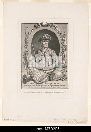 A portrait of George Washington, appointed Commander-in-Chief of the ...