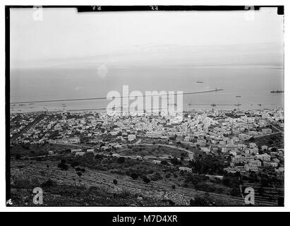 Haifa before harbour complete LOC matpc.04541 Stock Photo - Alamy
