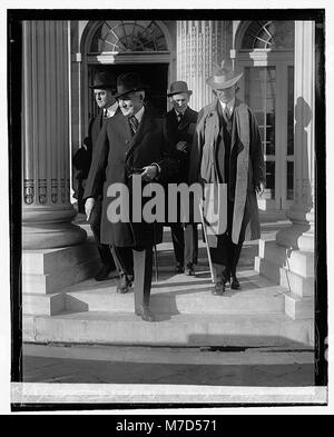 A photograph of President Warren G. Harding leaving the White House on ...