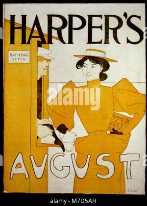 Illustration from the August issue of Harper's magazine, depicting ...