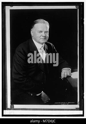 A formal portrait of Herbert C. Hoover, the 31st President of the ...